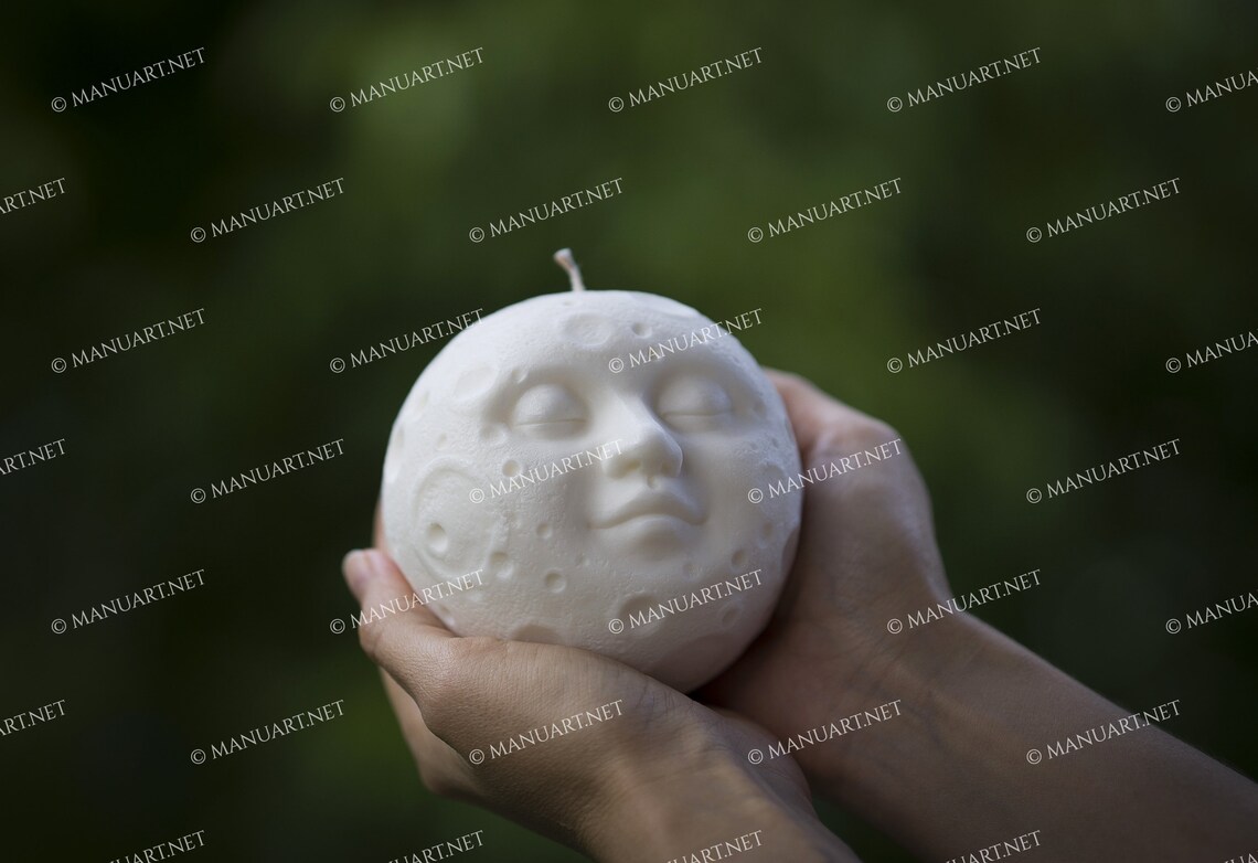 BIG Full Moon Sphere With Face 3D Silicone Mold Candle Mould - Etsy