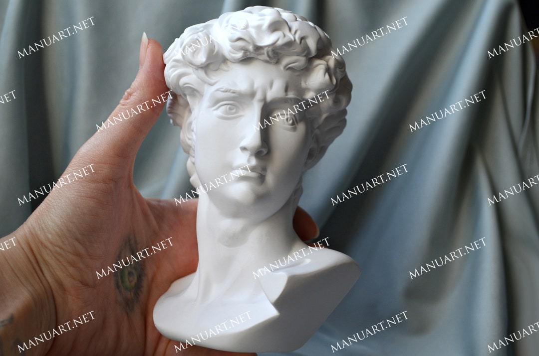 Big David Head 15 Cm 3D Silicone Mold, Resin, Greek, Statue, Candle ...