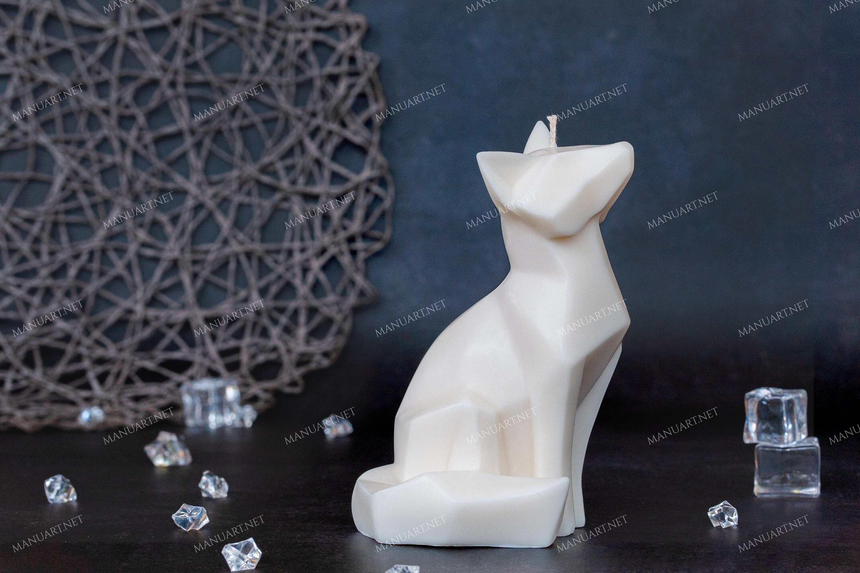 Big Geometric Fox 3D Silicone Mold Candle Mould Soap Resin - Etsy