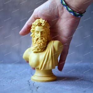 Big Zeus Bust 3D Silicone Mold, Candle Mould, Greek Statue, Body, Man ...
