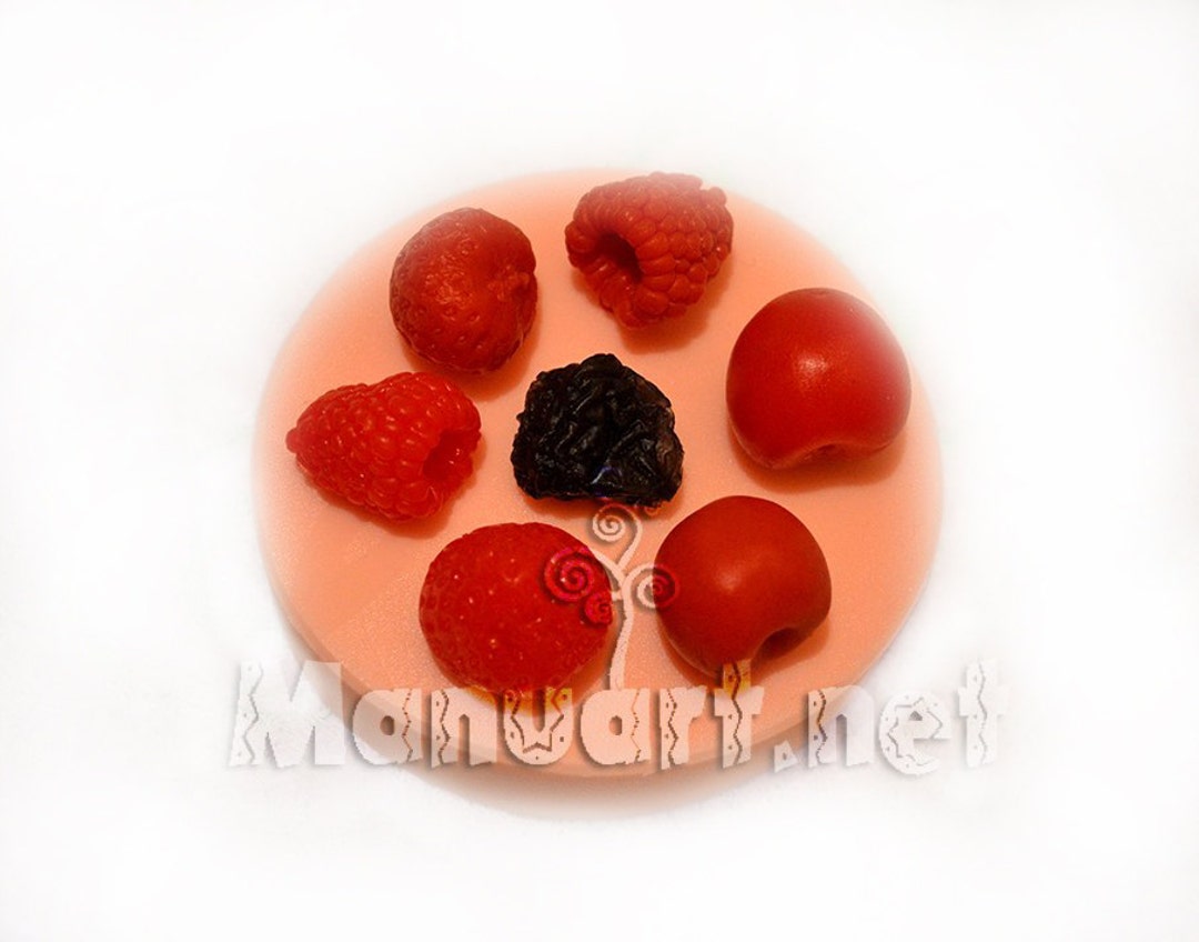 Berry Set #3 3D Silicone Mold, Berries Mold, Berry Mold, Soap Mold ...