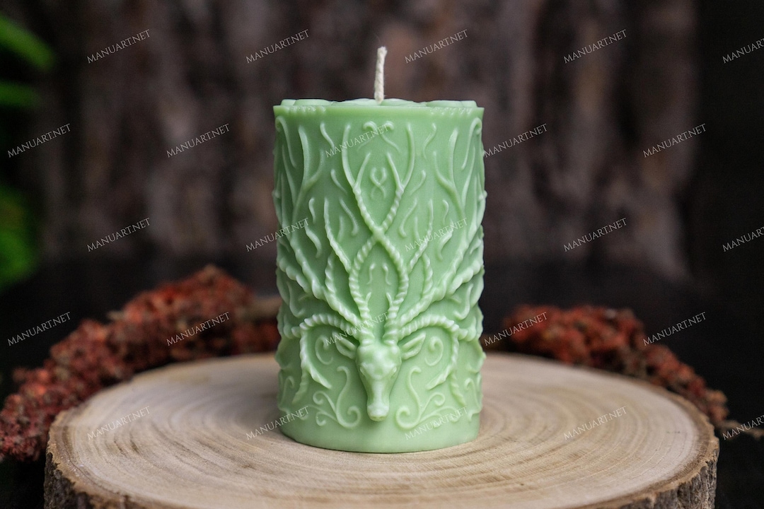 Molde de silicone 3D de veado da floresta, molde para vela, espiritual ...