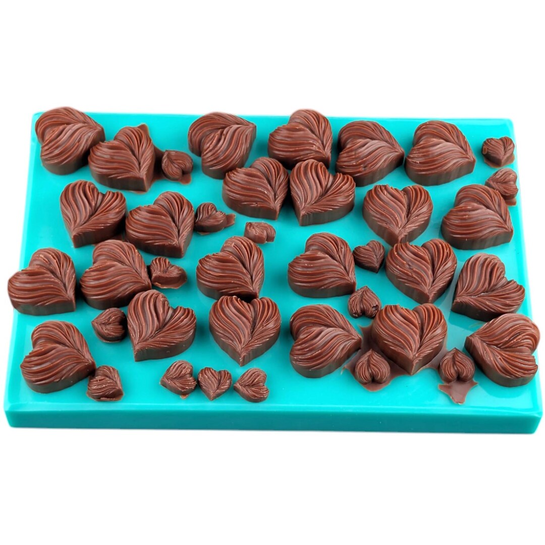 Mini Heart Mold - Silicone Mould, Chocolate Lollipop Mold for Candy ...