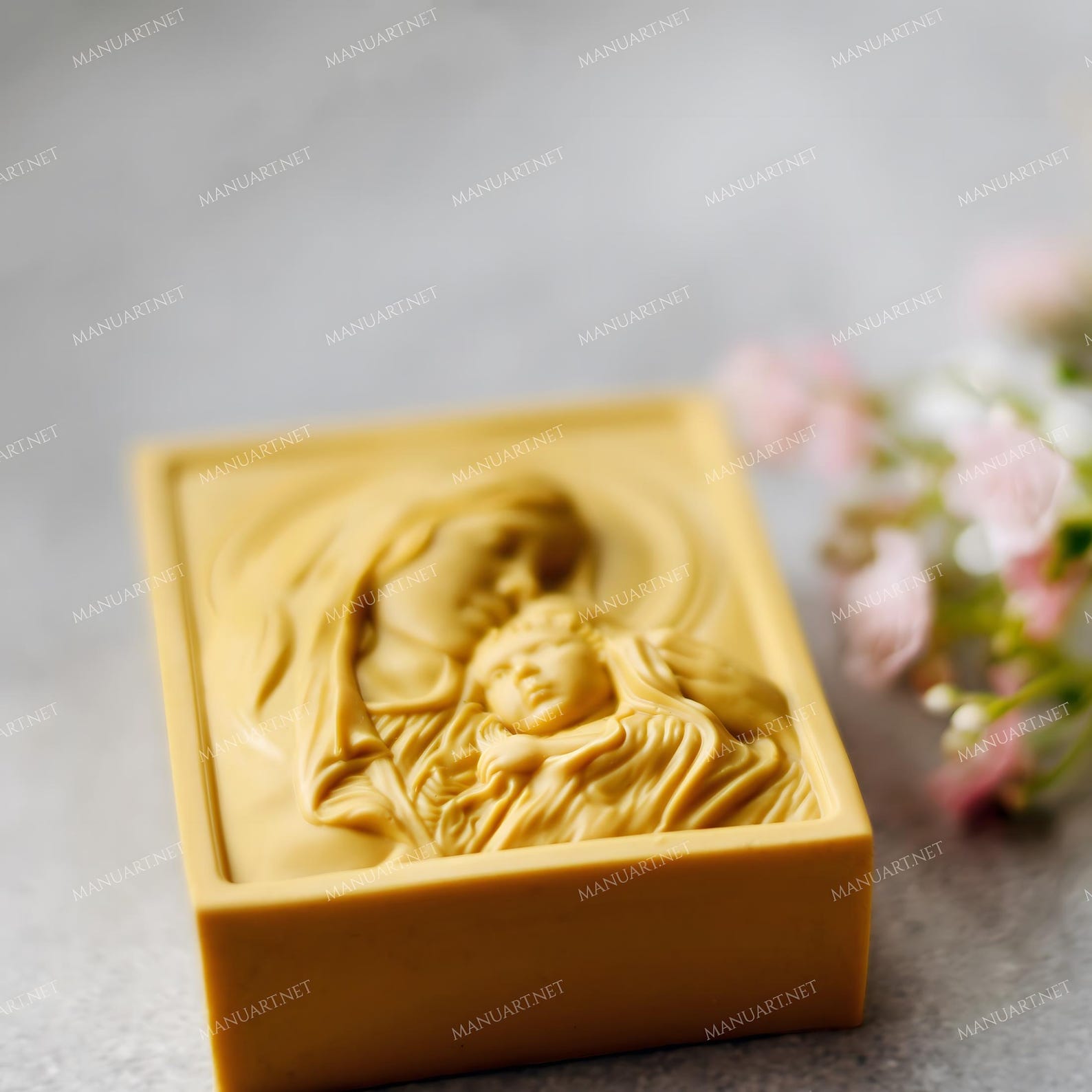 Virgin Mary With Child Jesus Mold, Soft Religious Mould for Candles ...