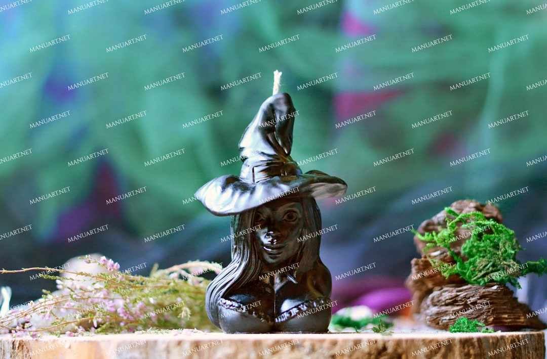 Young Witch 3D Silicone Mold, Candle Mould, Halloween, Jack-o'-lantern ...