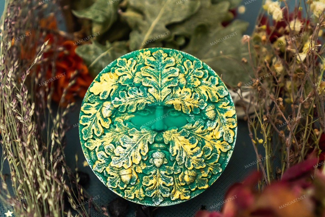 Green Man Silicone Mold, Soap, Candle Mould, Spirit, Oak, Tree, Natural ...
