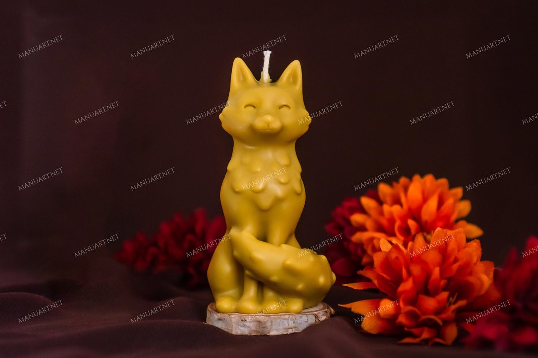 Cute Sitting Fox 3D Silicone Mold Silicone Mould Soap Mold Candle ...