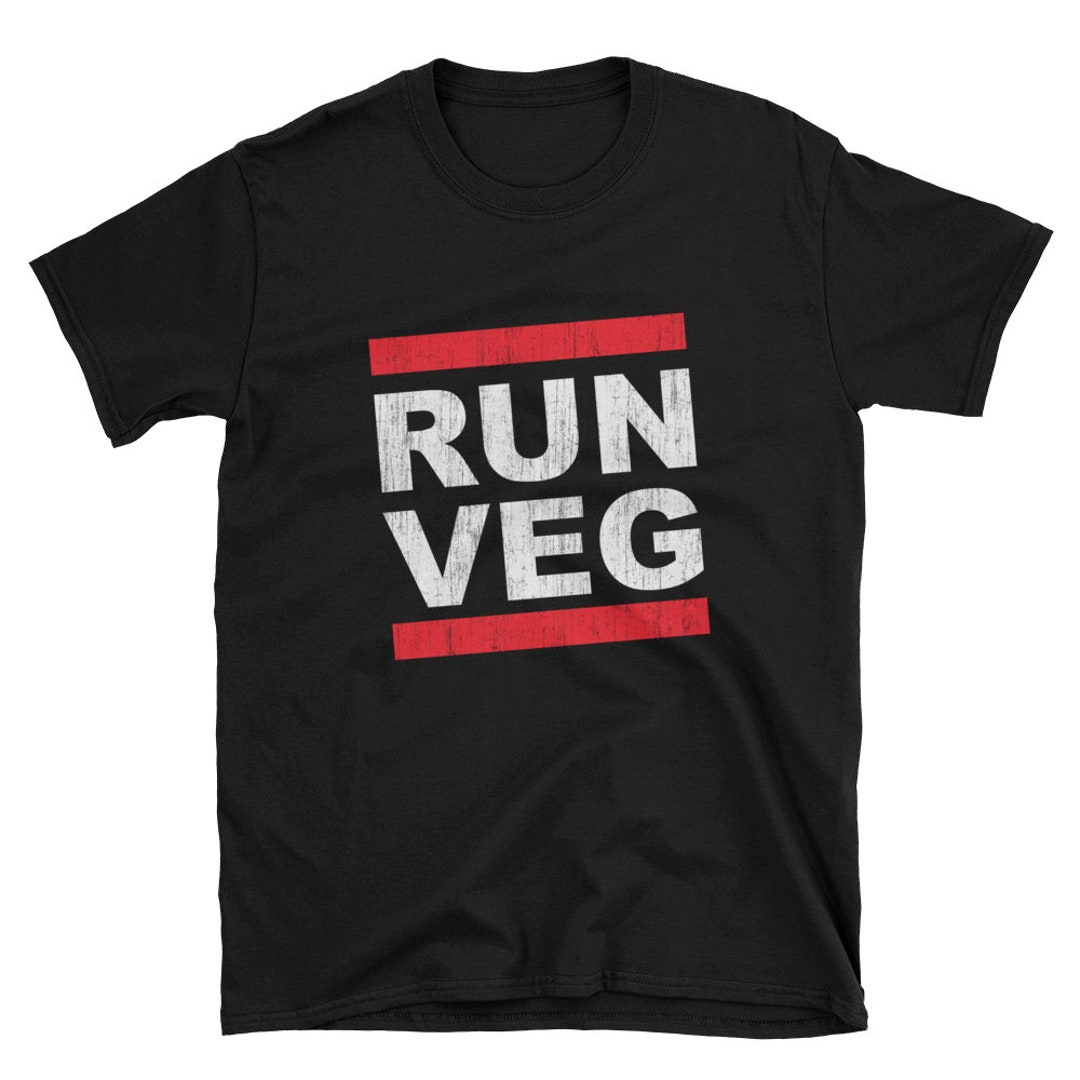 RUN VEG Herbivore Vegan Tshirt - Vegetarian Runner - Marathon Runner ...