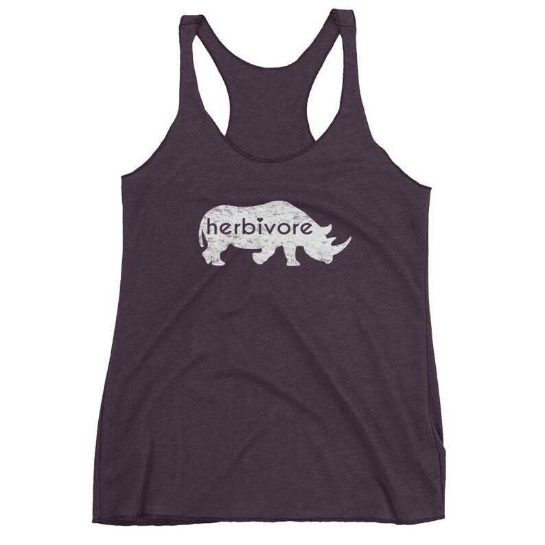 White Rhino HERBIVORE Vegan Ladies' Tank Top - Rhinoceros Rhino ...