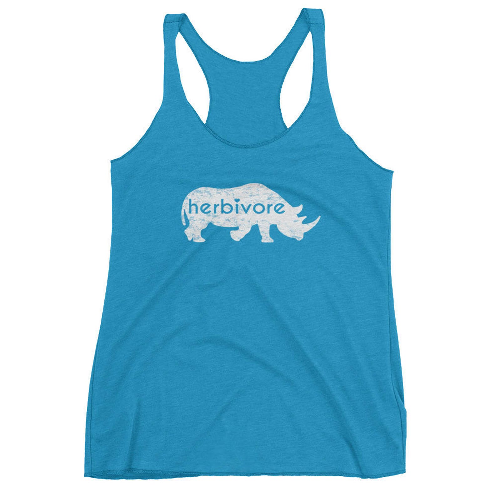 White Rhino HERBIVORE Vegan Ladies' Tank Top - Rhinoceros Rhino ...