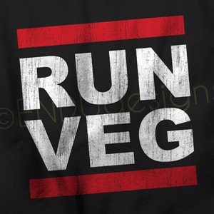 RUN VEG Herbivore Vegan Tshirt - Vegetarian Runner - Marathon Runner ...