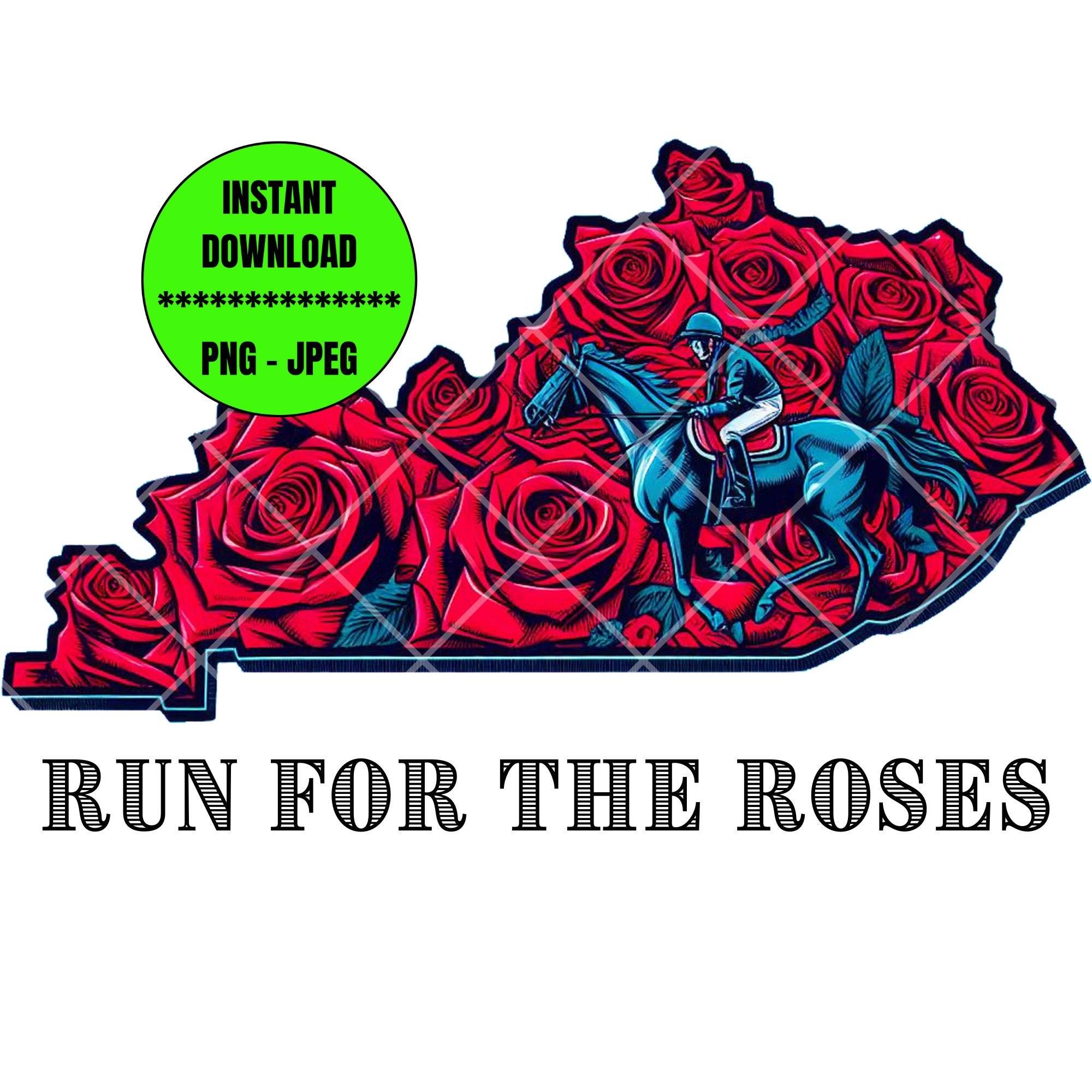 Kentucky Derby Run for the Roses Digital Print Instant Download for ...