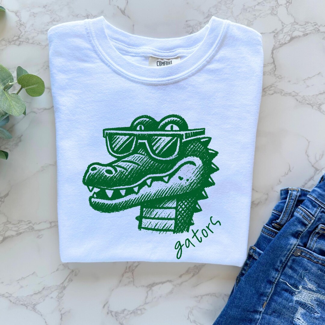 KIDS Gators Mascot Comfort Colors Custom Colors Available Elementary ...