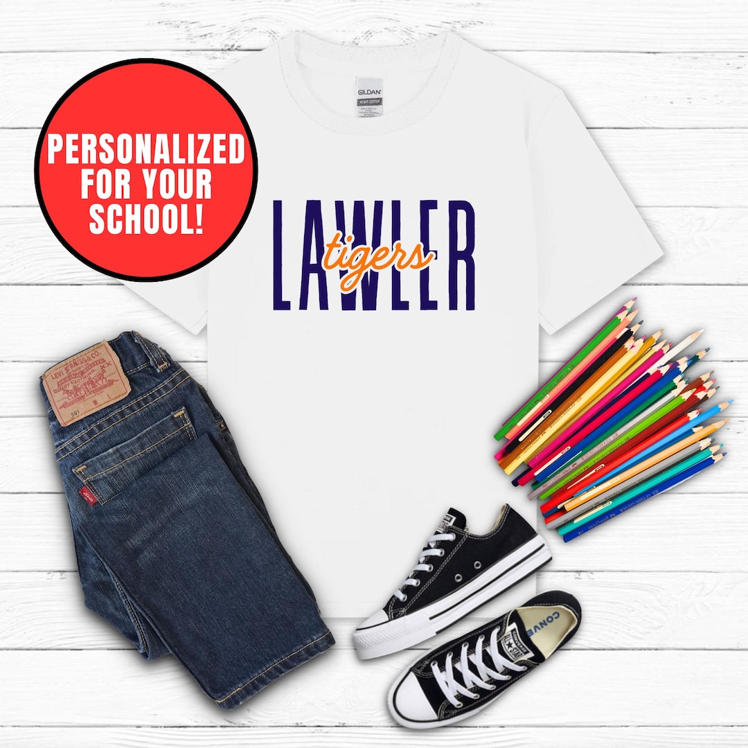 KIDS Custom Elementary School Shirt Kids School Spirit Tee Back to ...