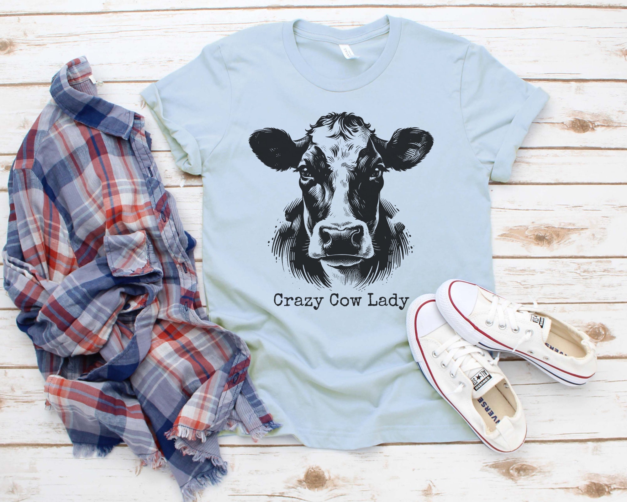 Crazy Cow Lady Clipart PNG JPEG Cow Print Cow Sublimation Cow Png Stock ...
