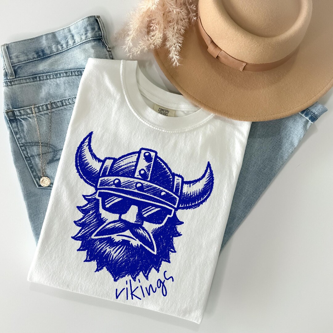 Vikings Mascot Comfort Colors Custom Colors Available Elementary ...