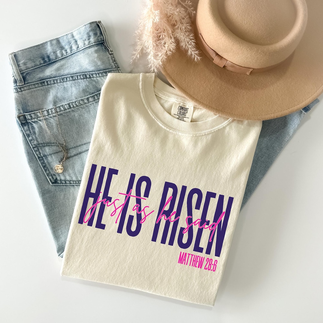He is Risen Shirt Christian Easter Shirt Easter Story Shirt Comfort ...
