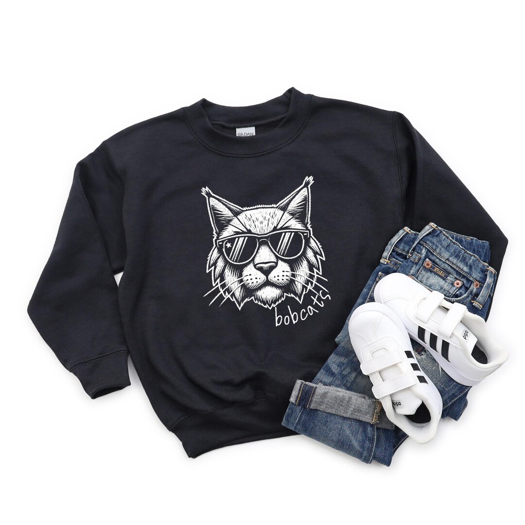 KIDS Bobcats Sweatshirt Bobcat Mascot School Spirit Back to School ...