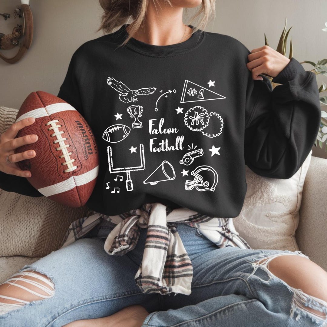 Falcon Football Falcon Mascot Crewneck Sweatshirt Falcons School Shirt ...