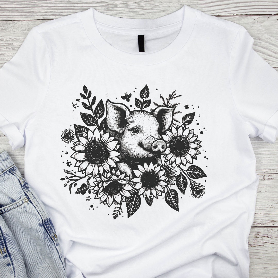Show Pig Tee Shirt Pig Show Mom Show Mama Floral Pig Tee FFA Stock Show ...