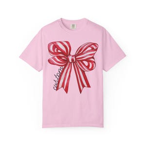 Custom Mascot Bow Shirt COMFORT COLORS Custom Team Name Shirt Back to ...