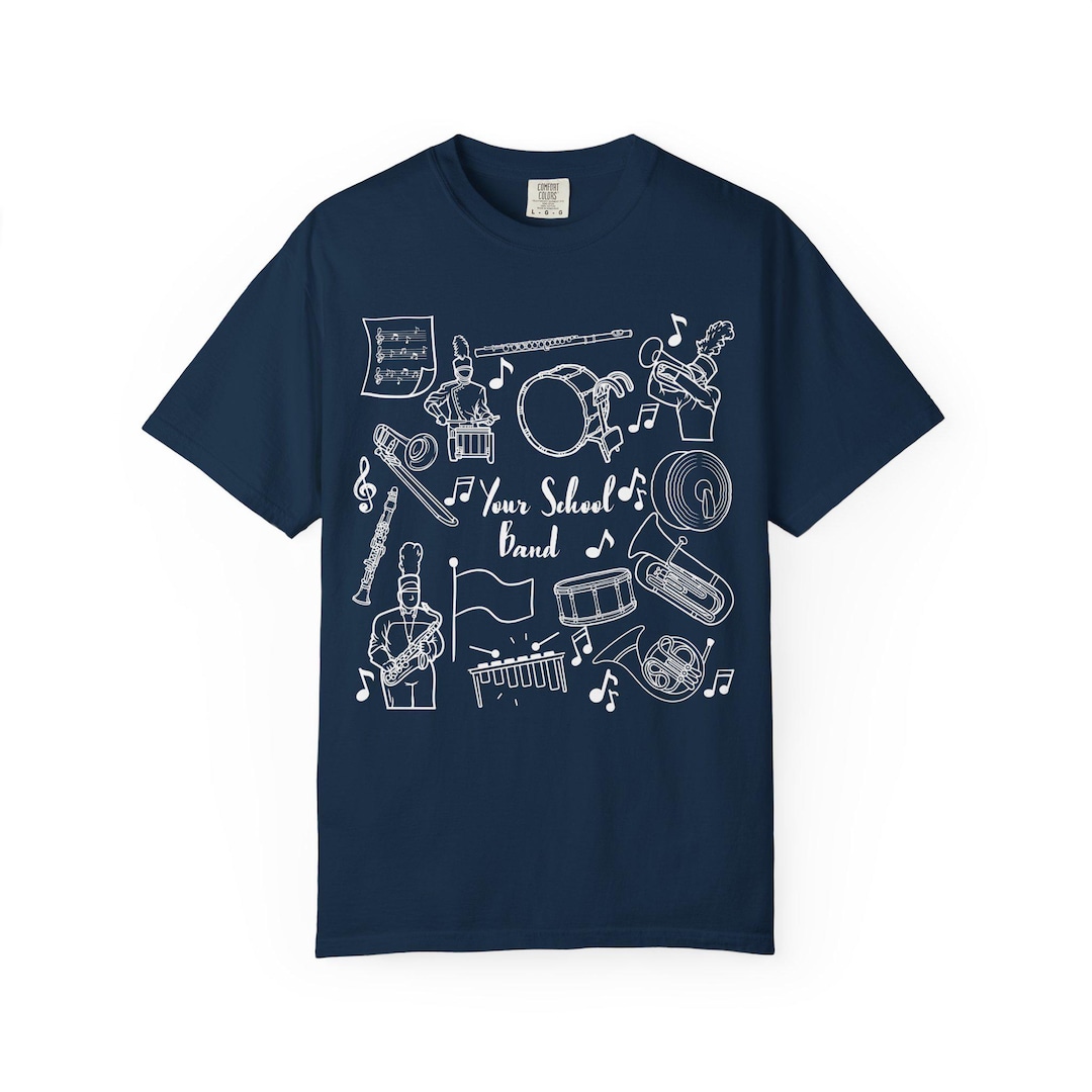 Custom School Band Shirt Comfort Colors Personalized Band Shirt Back to ...