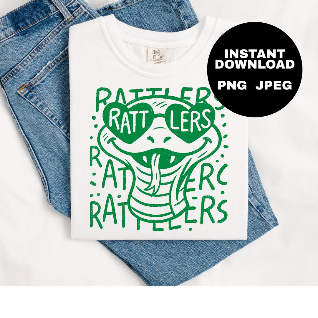 Rattlers Snake Mascot Custom School Mascot PNG JPEG Snake Team Shirt ...