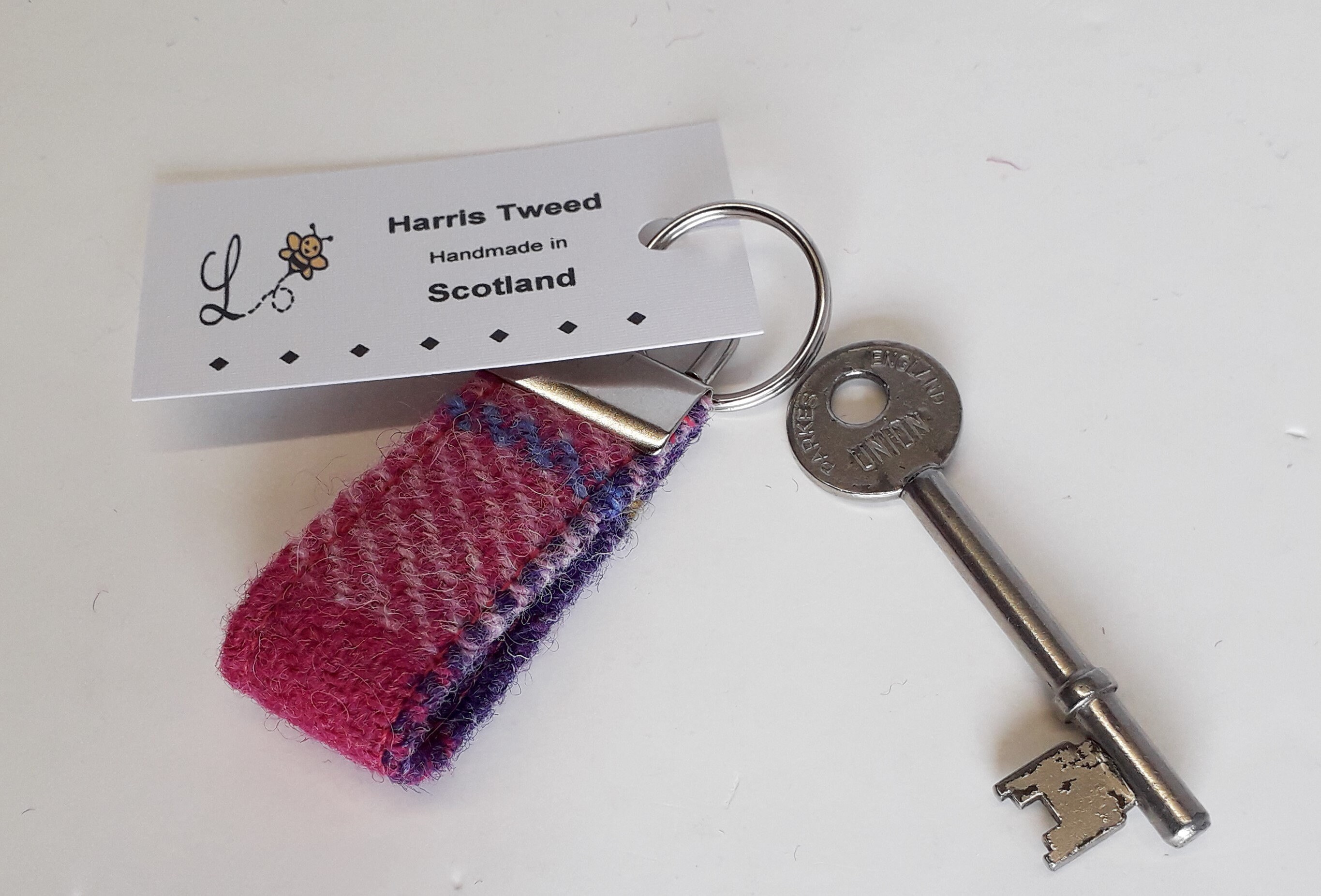 HARRIS TWEED Accessory Gift Set / Handmade in Scotland/ Pink - Etsy UK