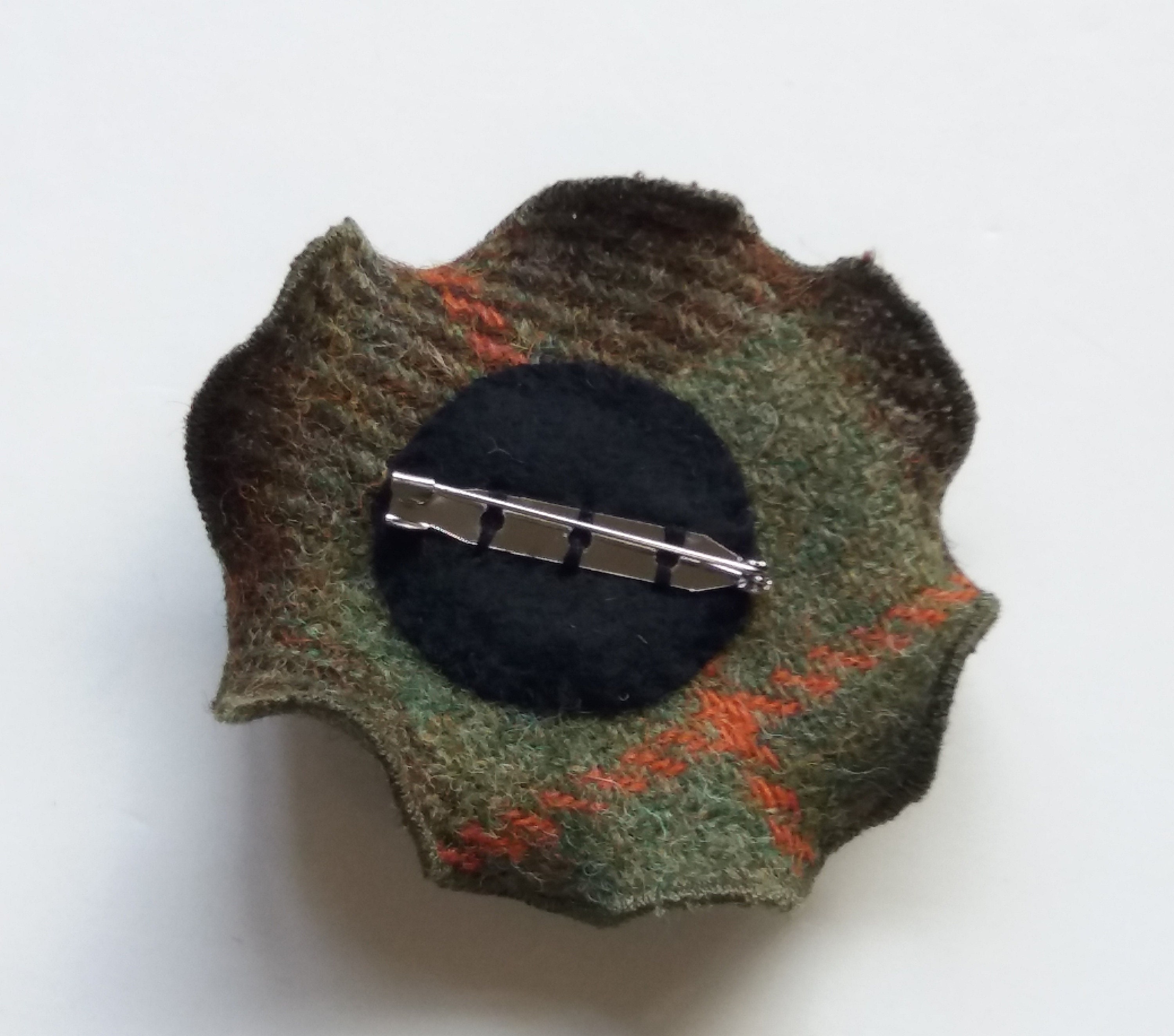 HARRIS TWEED Brooch / Mcleod Tartan / Handmade in Scotland - Etsy