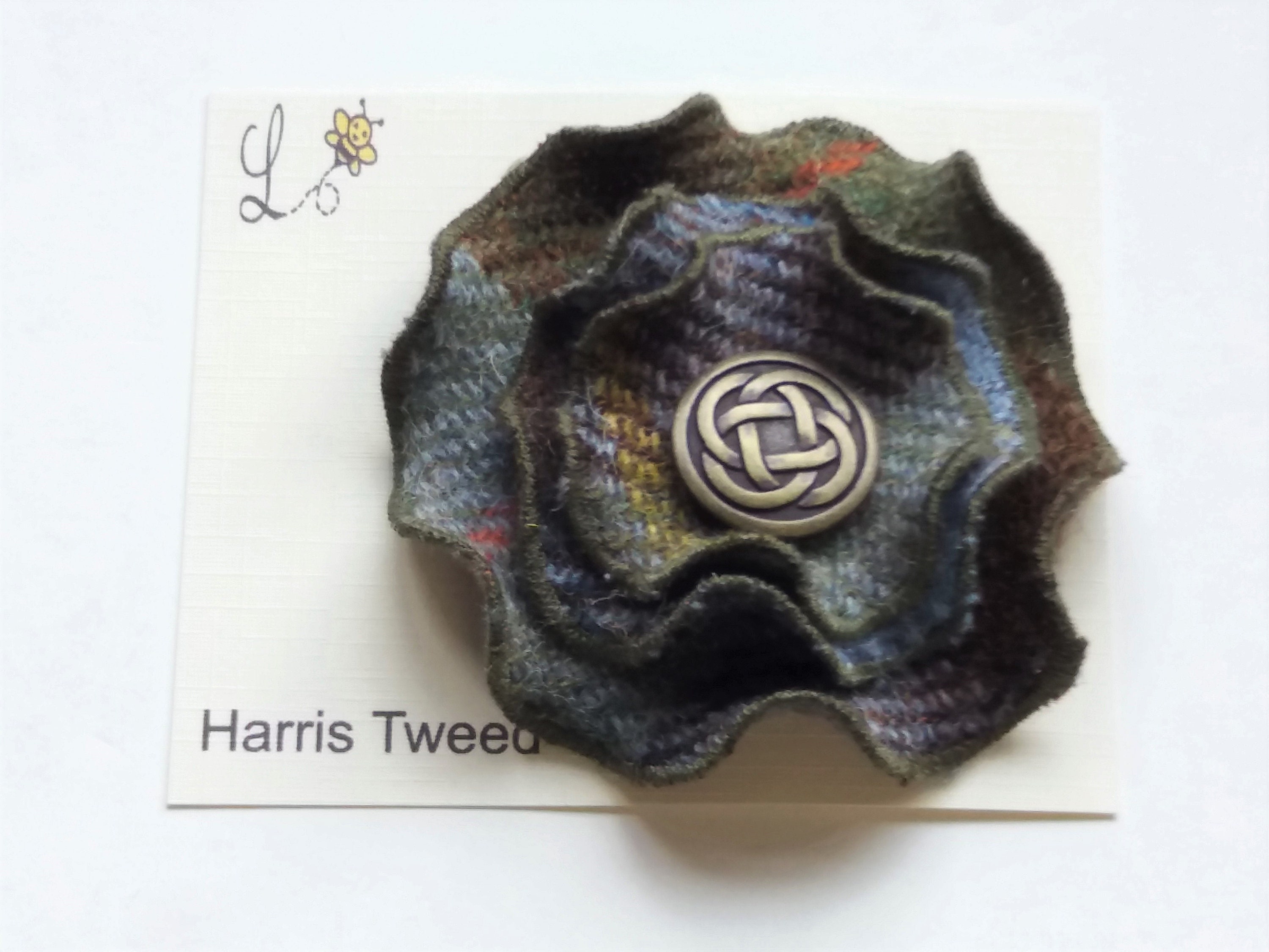 HARRIS TWEED Brooch / Mcleod Tartan / Handmade in Scotland - Etsy