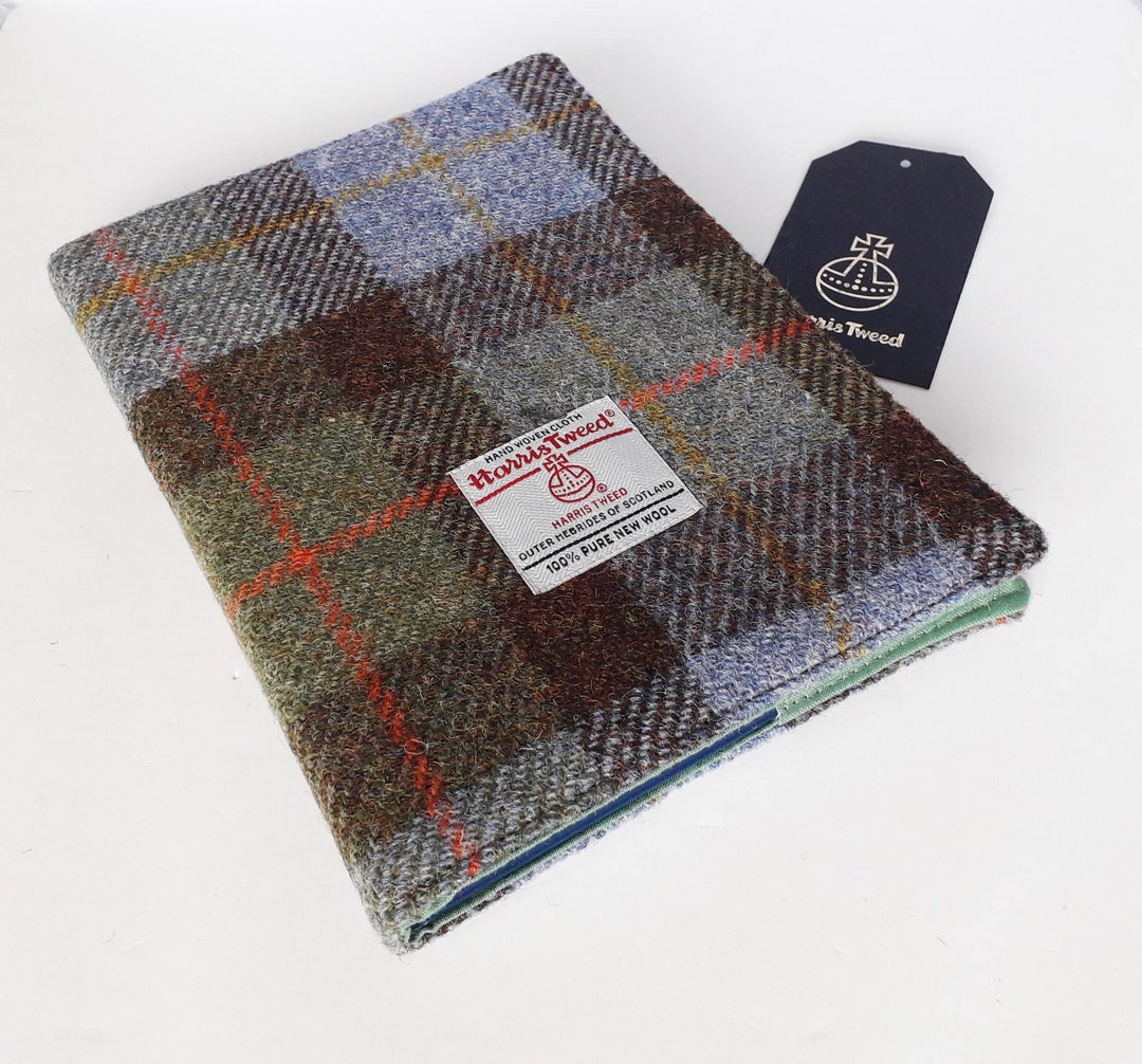 Large HARRIS TWEED Covered Notebook / Macleod Tartan / Handmade in ...