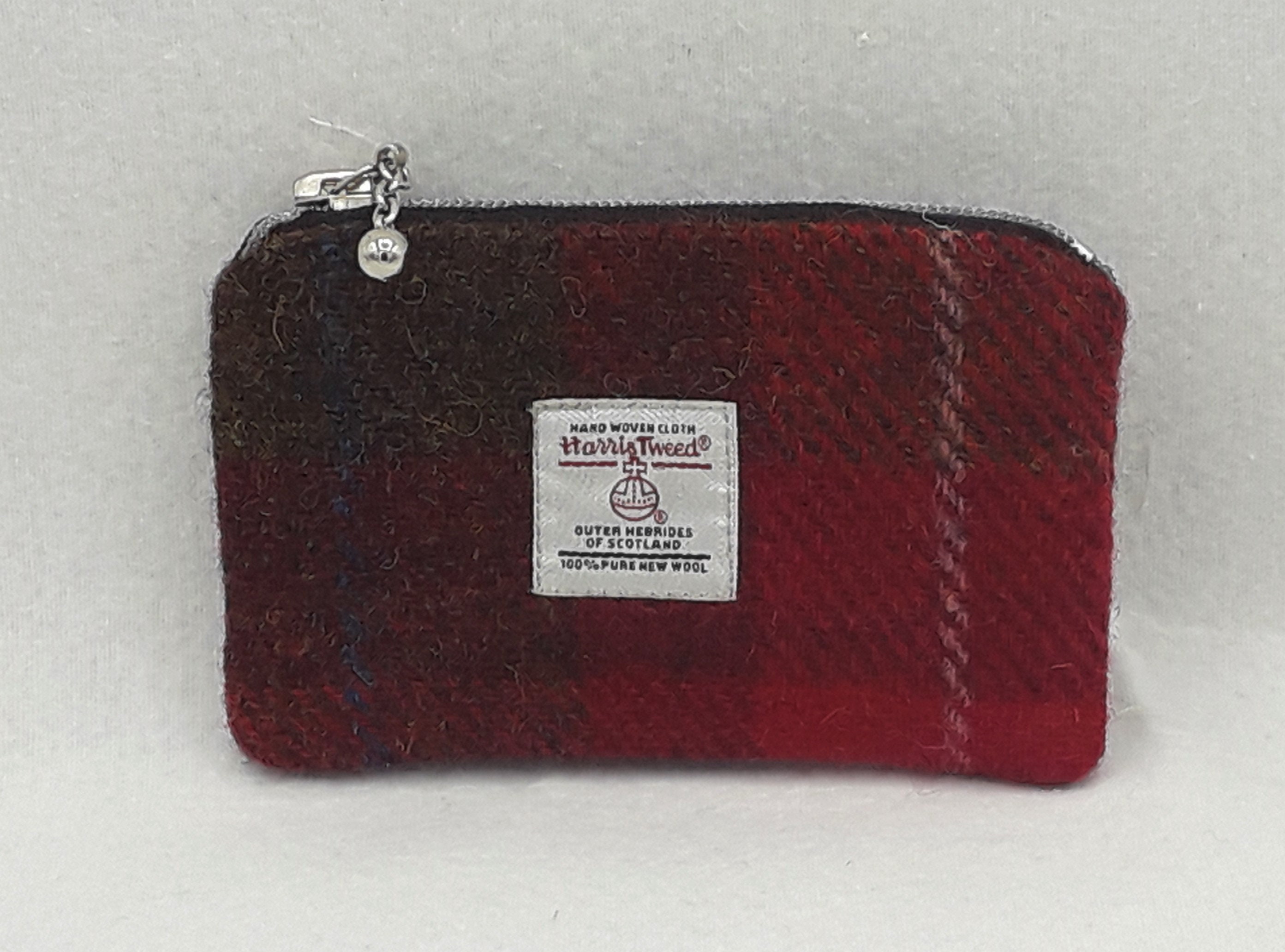 Harris Tweed Gift Set /Red and Brown Checked / Coin Purse / | Etsy