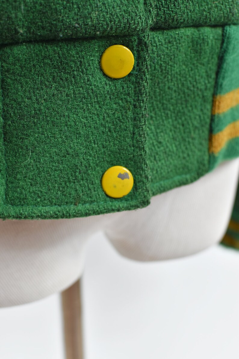 1960's Emerald Green Wool Hawk Varsity Jacket W/ Pins - Etsy