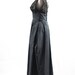 1960's 'helen Rose' Designer Black Taffeta & Lace Deep V-neck ...
