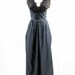 1960's 'helen Rose' Designer Black Taffeta & Lace Deep V-neck ...