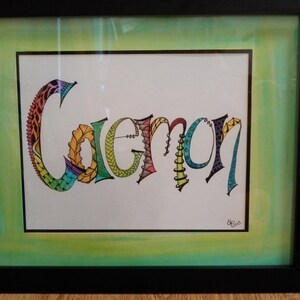 Personalized Name Art, Kid's Name Art, Nursery Art, Hand Drawn Name ...
