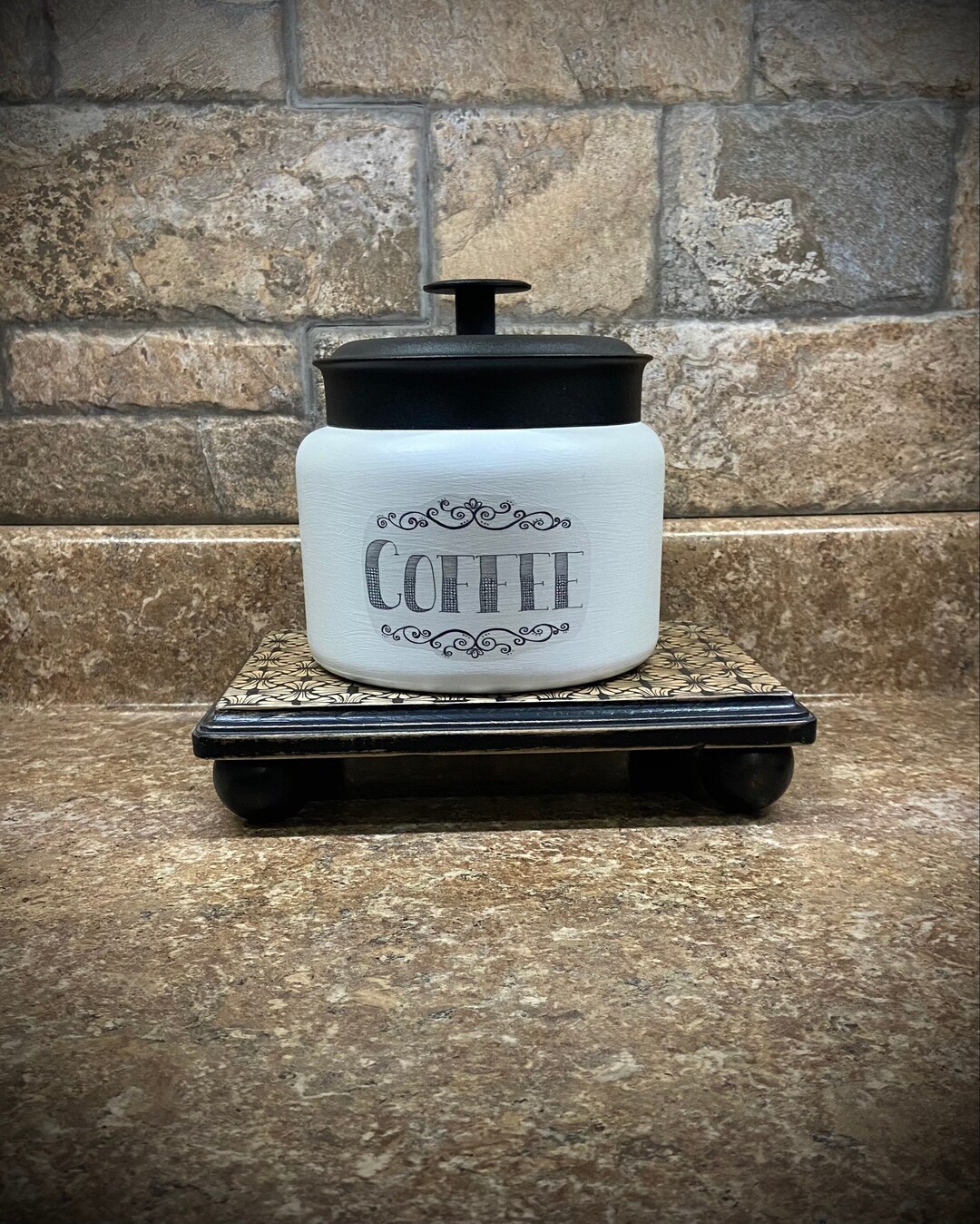 Custom Canister, 1 1/2 Quart, Coffee Jar, Cookie Jar, Candy Jar, Modern ...