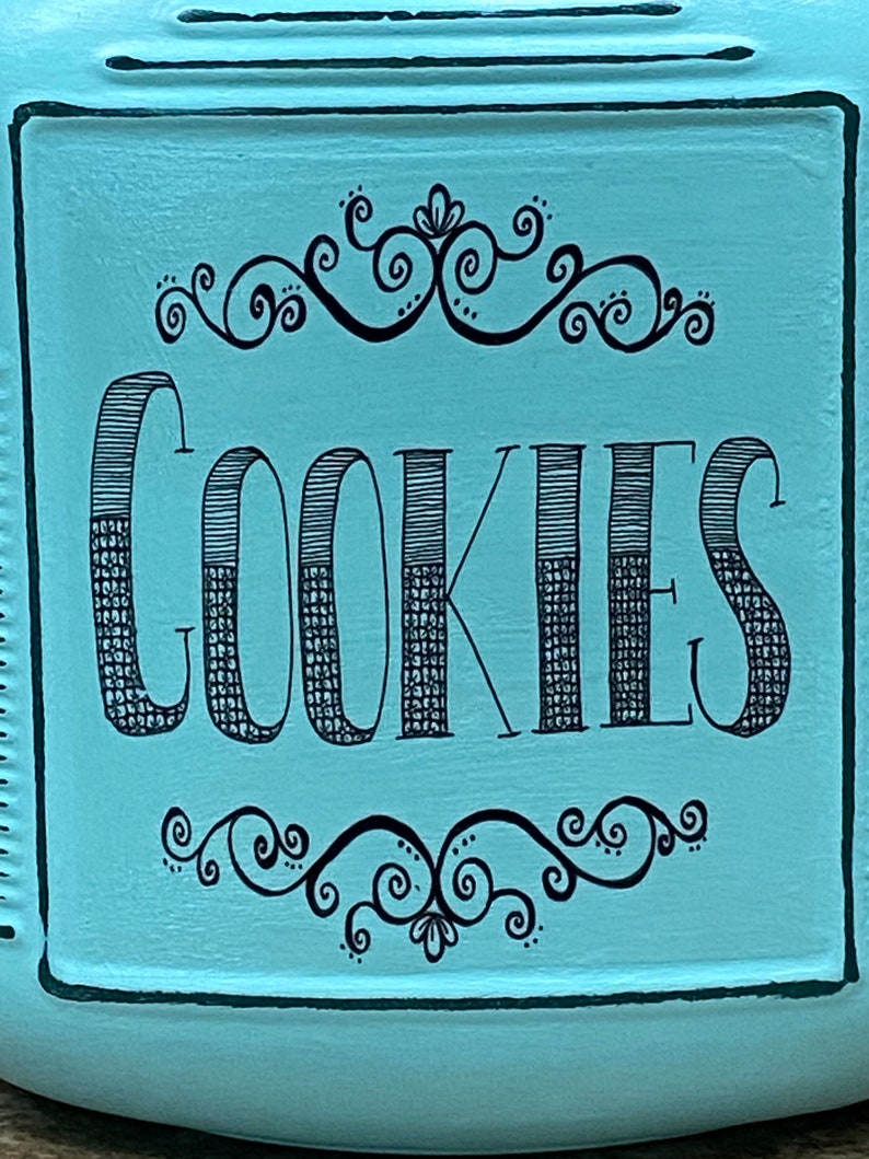 Rustic Cookie Jar, Half Gallon Farmhouse Cookie Jar, Glass Cookie Jar ...