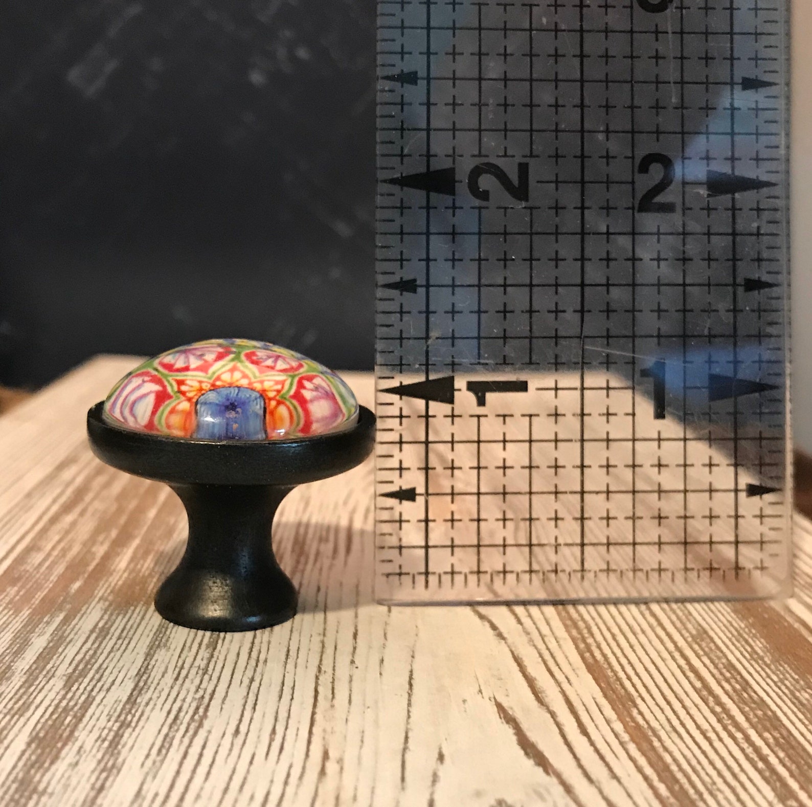 Decorative Furniture Knob Red and Blue Mandala Cabinet Knob - Etsy