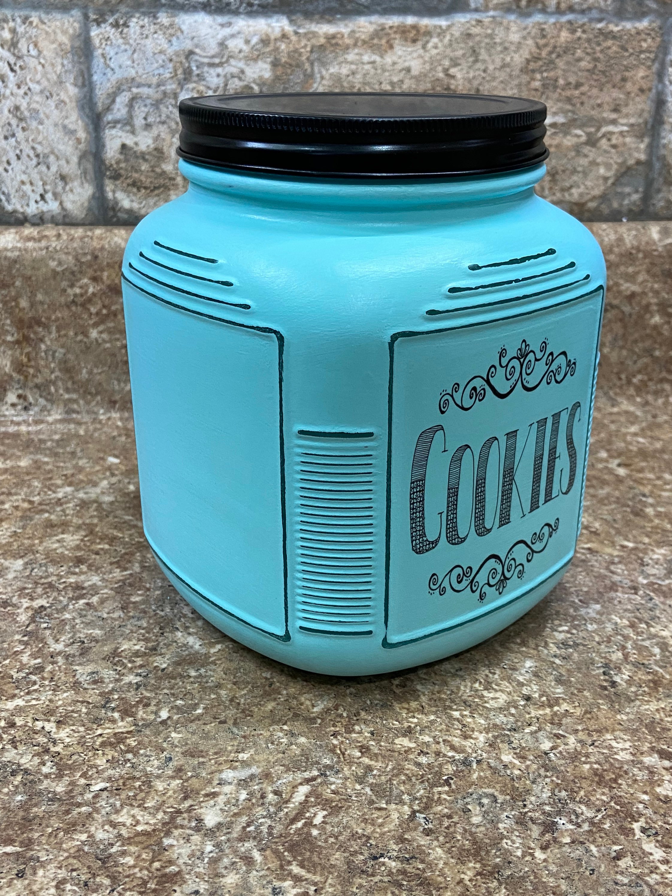 Rustic Cookie Jar Half Gallon Farmhouse Cookie Jar Glass | Etsy