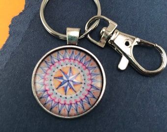 Mandala Key Chain | Etsy