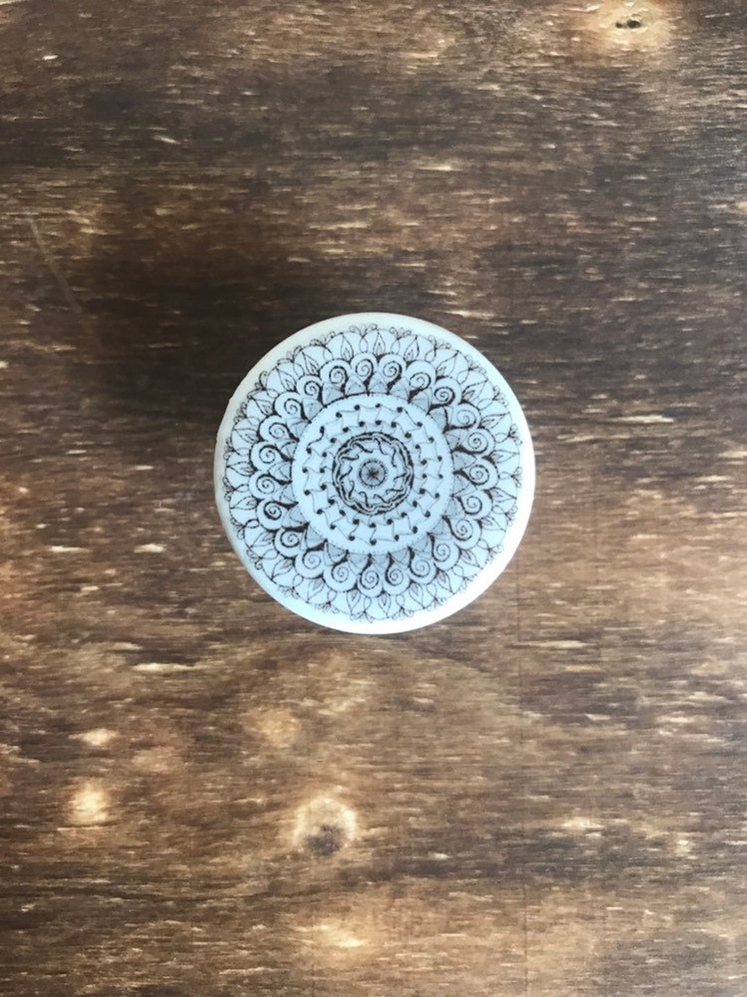 Mandala Cabinet Knobs Black and White Mandala Knobs - Etsy