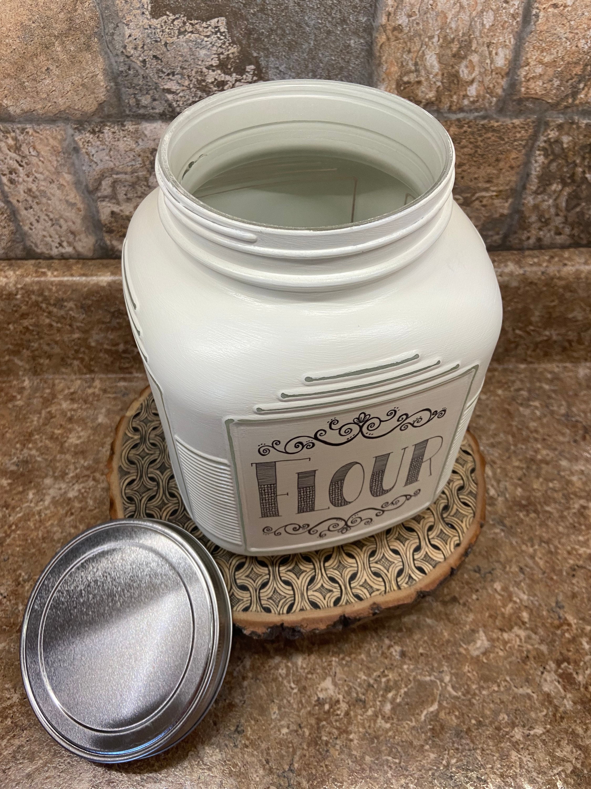 Gallon Size Canister, Customizable, Kitchen Canister, Candy Jar, Rustic ...