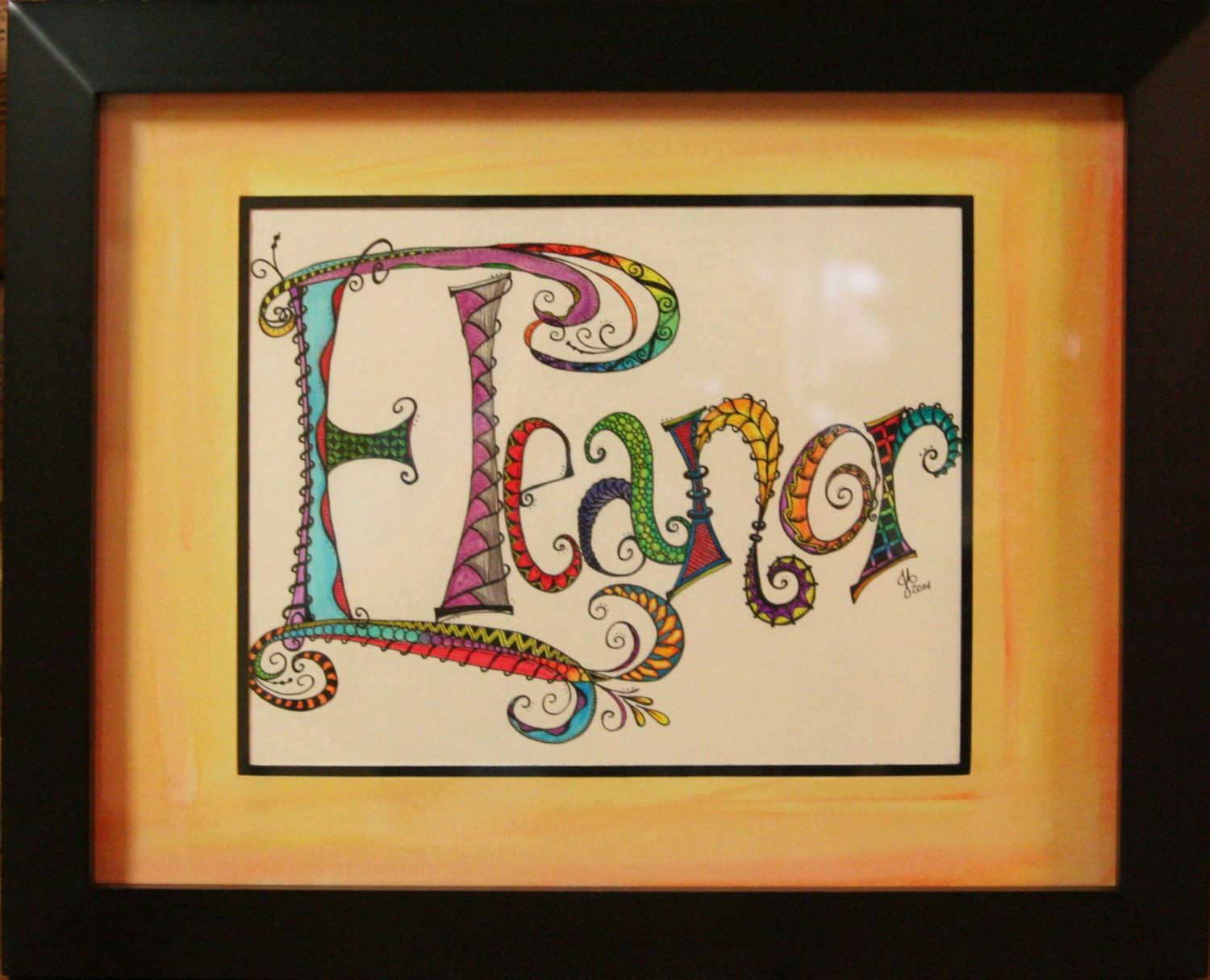 Personalized Name Art Kid's Name Art Nursery Art Hand | Etsy