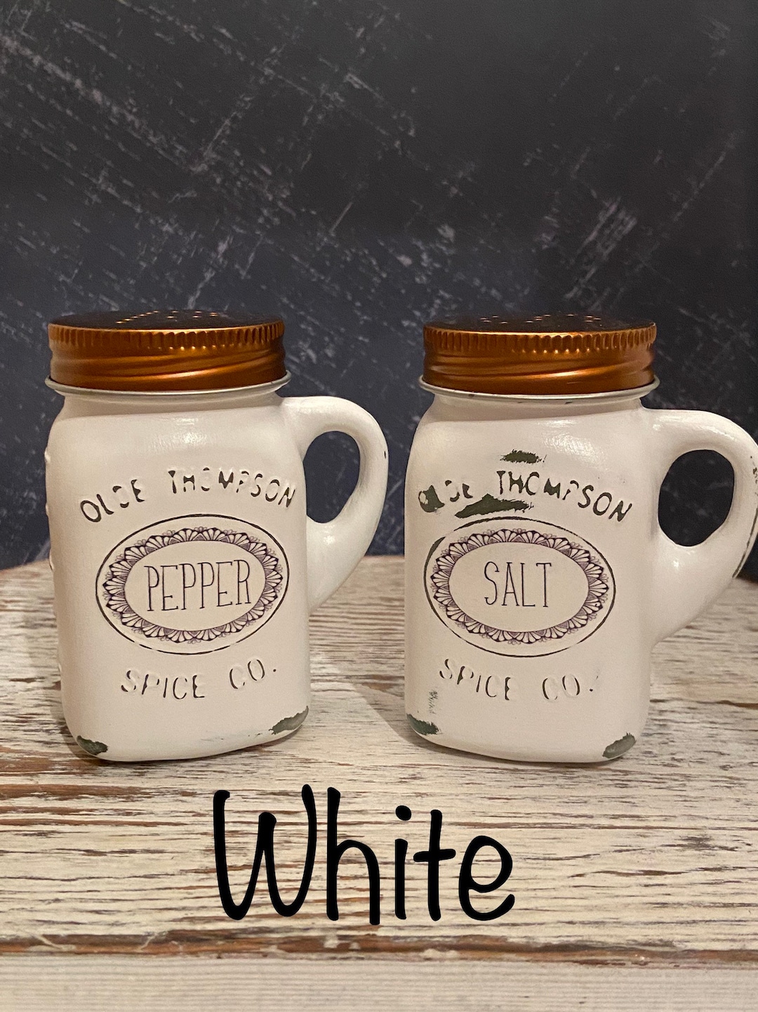 Rustic Salt and Pepper Shakers, Salt and Pepper Shakers, Farmhouse ...