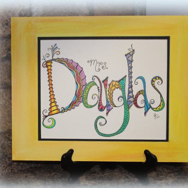 Zentangle Name Art - Etsy