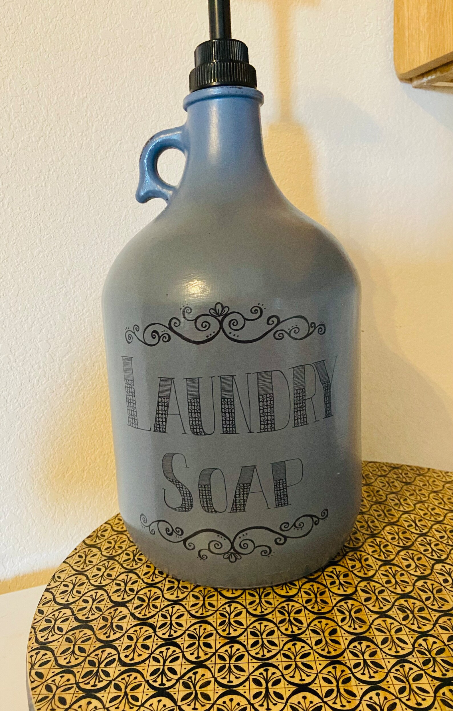 Laundry Detergent Gallon Glass Jar With Pump, Laundry Soap Storage ...