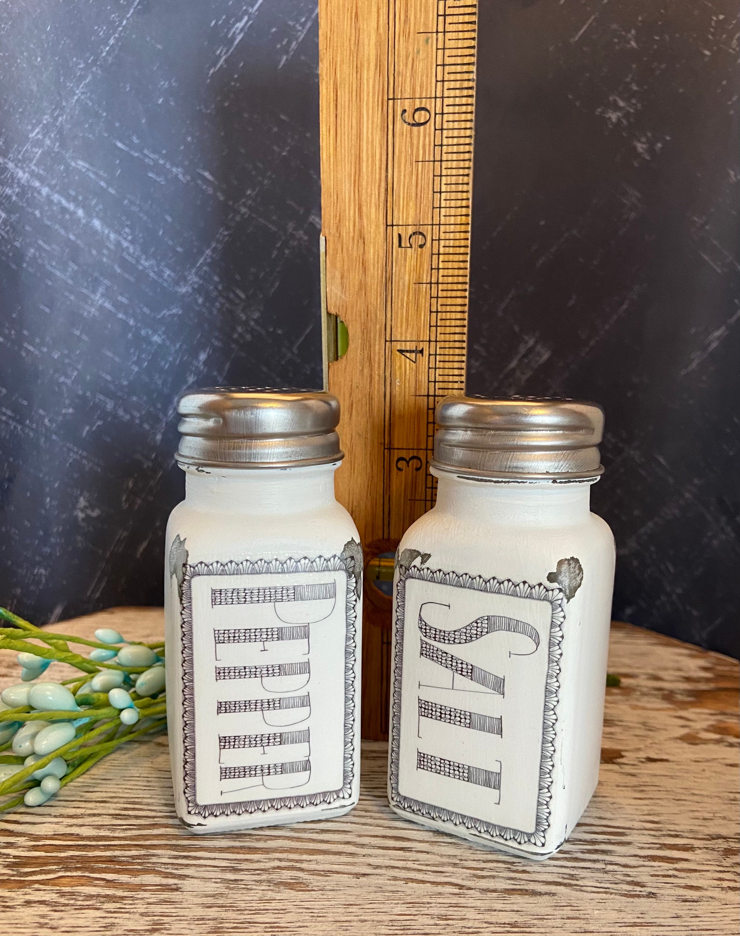 Rustic Salt and Pepper Shakers Farmhouse Salt and Pepper | Etsy
