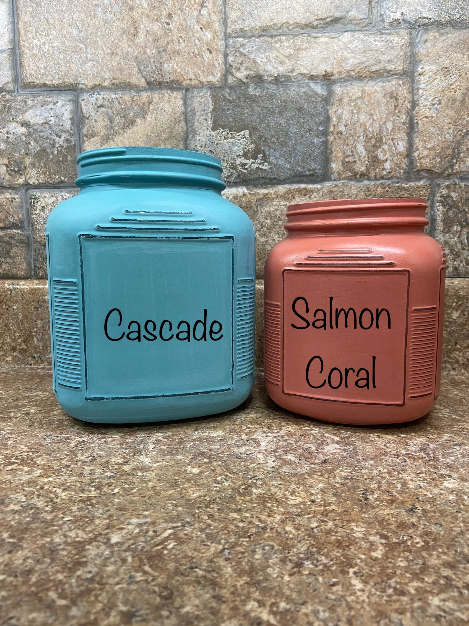 Utensil Holder Jar Farmhouse Utensil Jar Glass Jar Utensil | Etsy