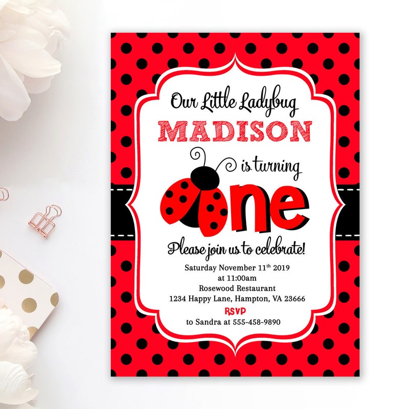 Ladybug 1st Birthday - Etsy